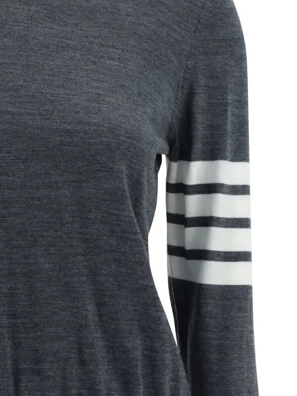 Thom Browne Relaxed Pullover In Merino Wool - Gray