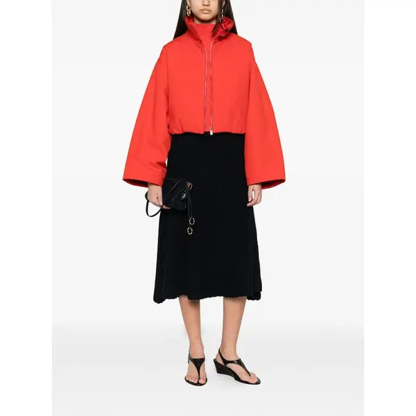 Alaïa Cropped Jacket With High Neck And Zip Fastening