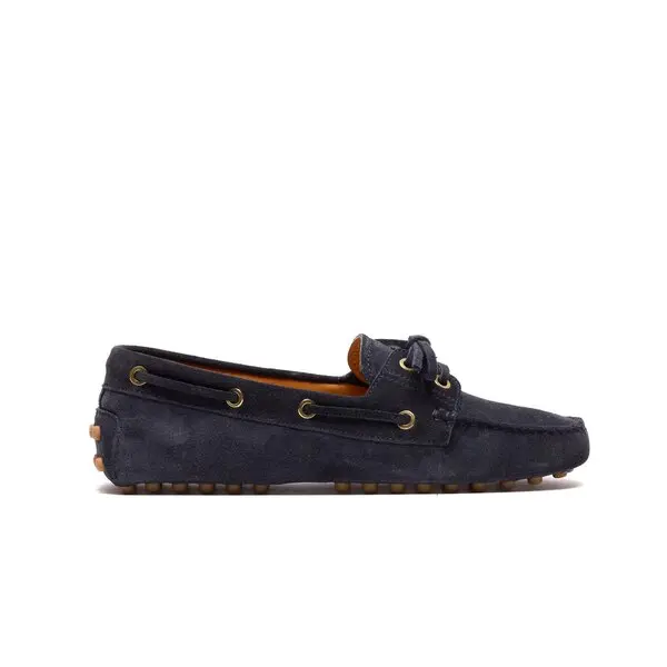 TOD'S Gommino Suede Boat Loafers - Blue