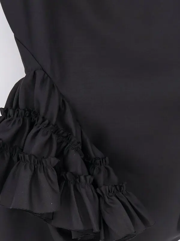 Dries Van Noten Casey Wool And Silk Top - Black