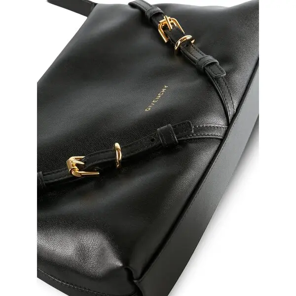 Givenchy Calf Leather Shoulder Bag With Buckle Straps