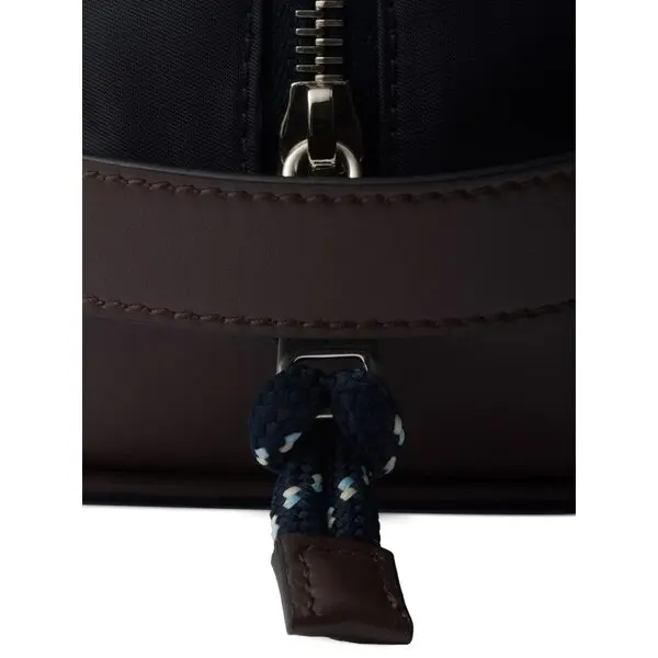Prada Leather Trimmed Enamel Triangle Logo Wash Bag