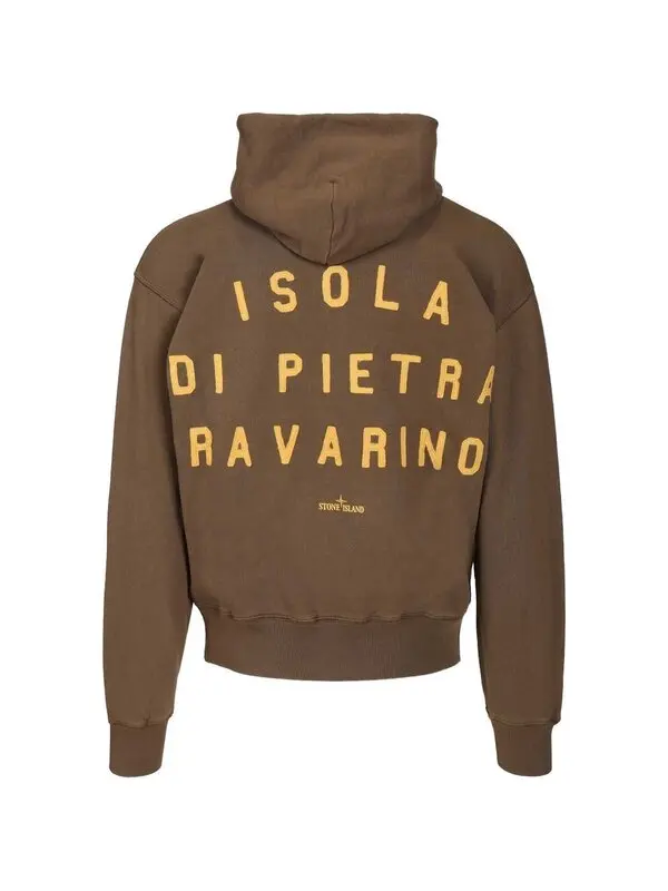 Stone Island Organic Cotton Oversized Hoodie With Drawstring
