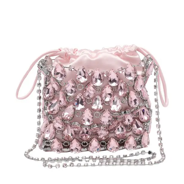 SELF-PORTRAIT Mini Crystal Chainmail Handbag