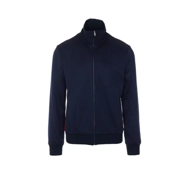 Gucci Technical Jersey Web Zipped Jacket - Blue