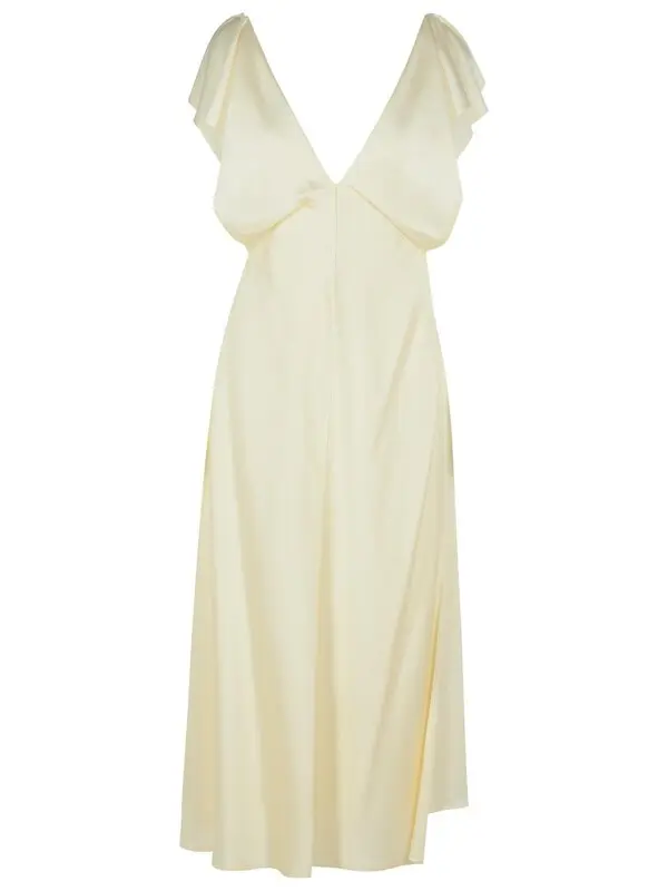 JIL SANDER Viscose Blend Dress - Cream