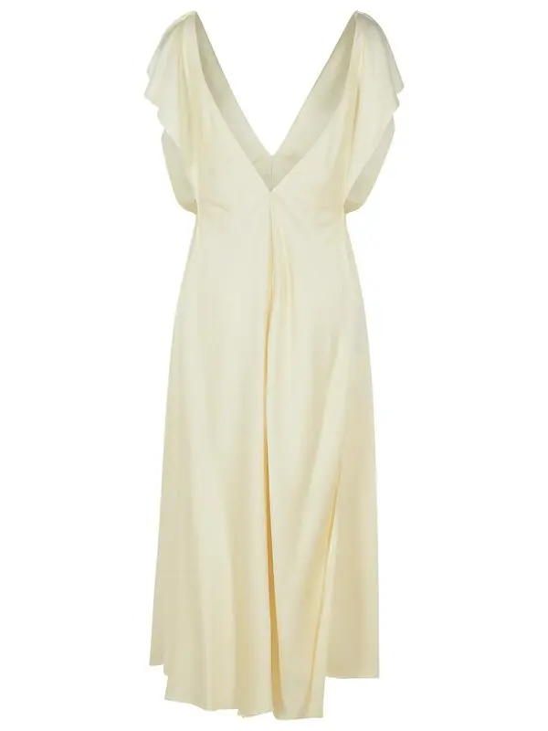 JIL SANDER Viscose Blend Dress - Cream