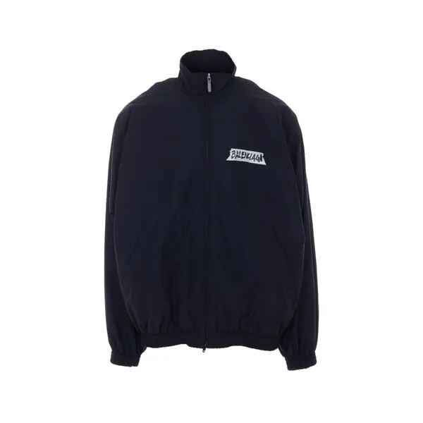 Balenciaga Masking Tape Track Jacket - Black
