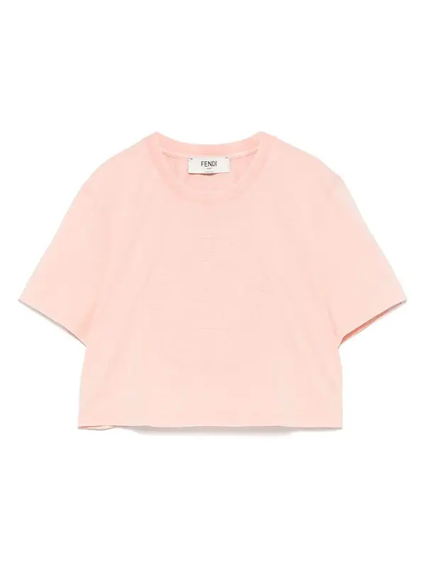 Fendi 3d Roma Cropped T-shirt - Multicolor