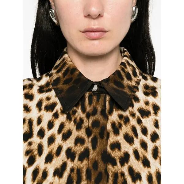 Sportmax Sleeveless Day Dress With Animal Print And Bow Detail