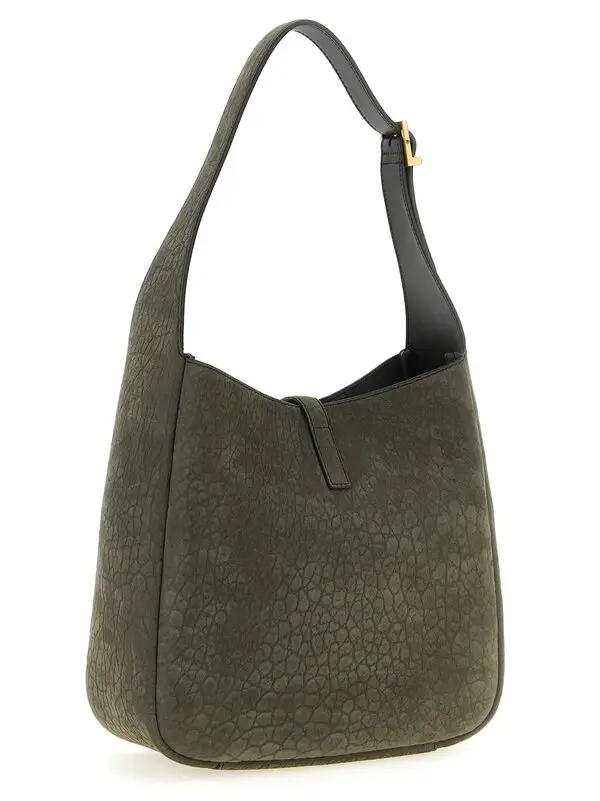 Saint Laurent Micro 'le 5 À 7' Shoulder Bag In Hammered Nubuck Leather - Gray