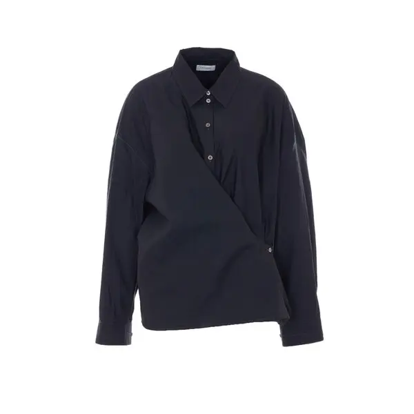 LEMAIRE Straight Collar Twisted Shirt - Blue