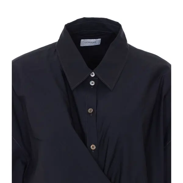 LEMAIRE Straight Collar Twisted Shirt - Blue
