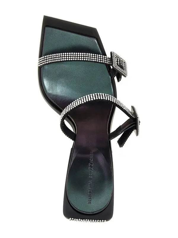 Benedetta Bruzziches Ewa Sequin Embellished Sandals - Black
