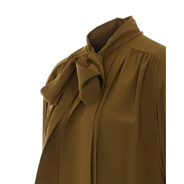 Saint Laurent Lavalliere Blouse - Green