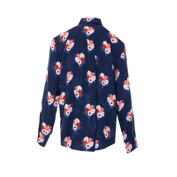 Fendi Silk Bouquet Print Long Sleeve Shirt