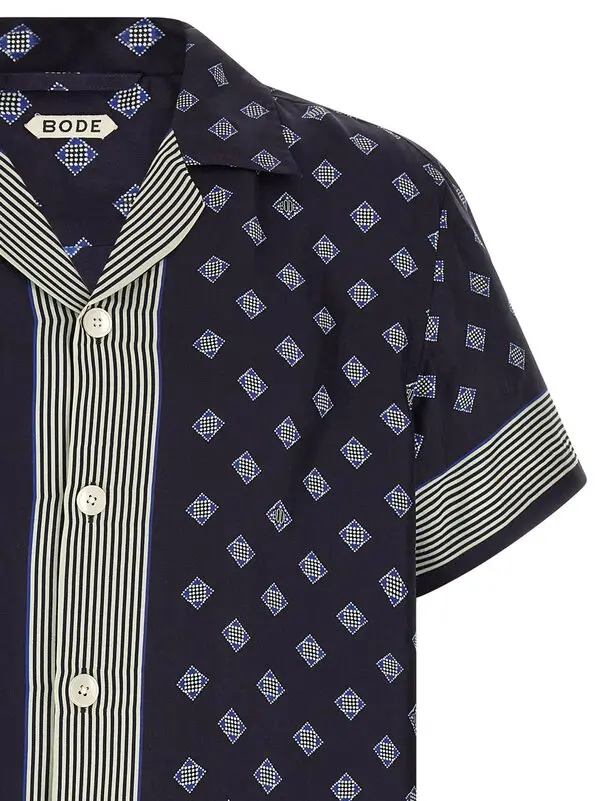 BODE Foyer Diamond' Shirt - Blue