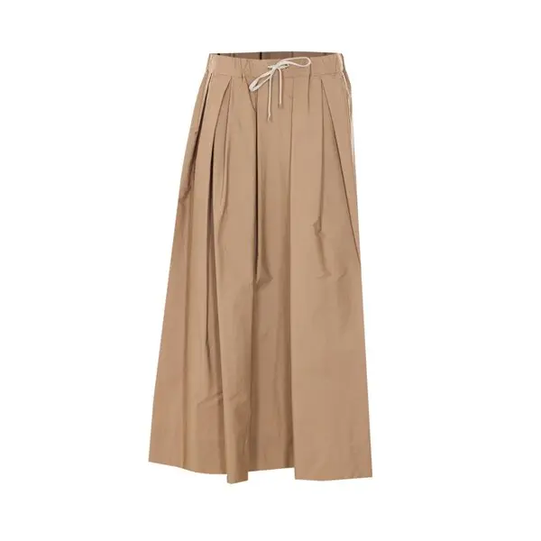 Max Mara Pineta Skirt A-line Flounce Cotton - Cream