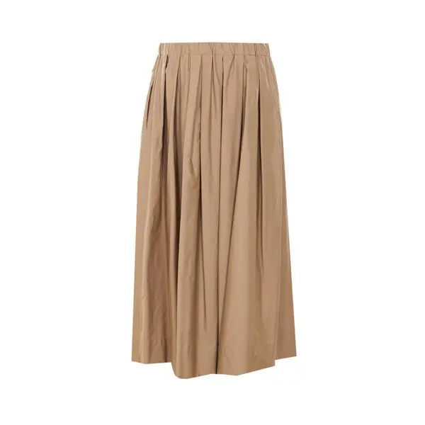 Max Mara Pineta Skirt A-line Flounce Cotton - Cream