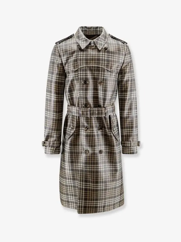 Burberry Foxfield Madras Trench Coat - Multicolor