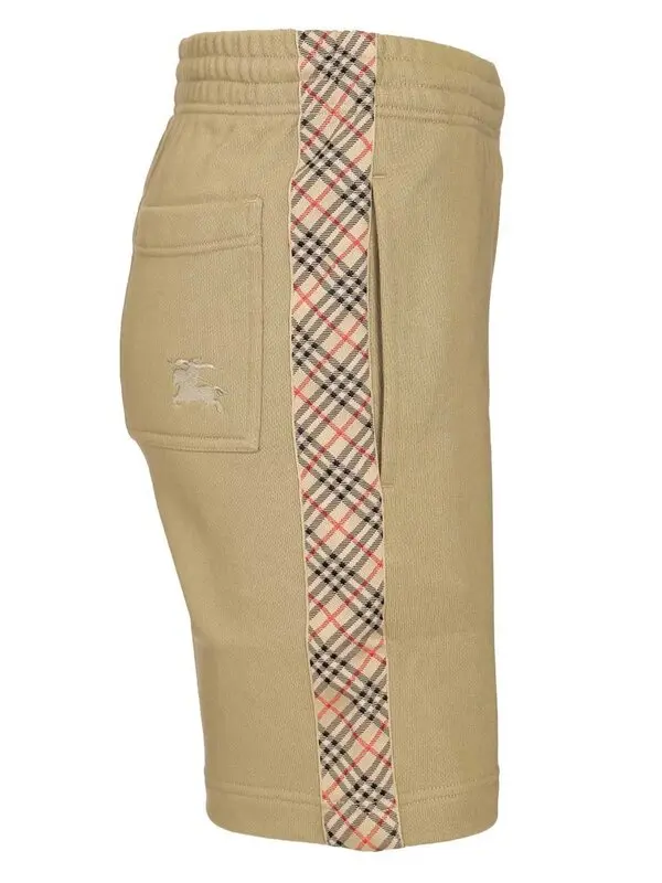 Burberry Cotton Shorts With Check Trim