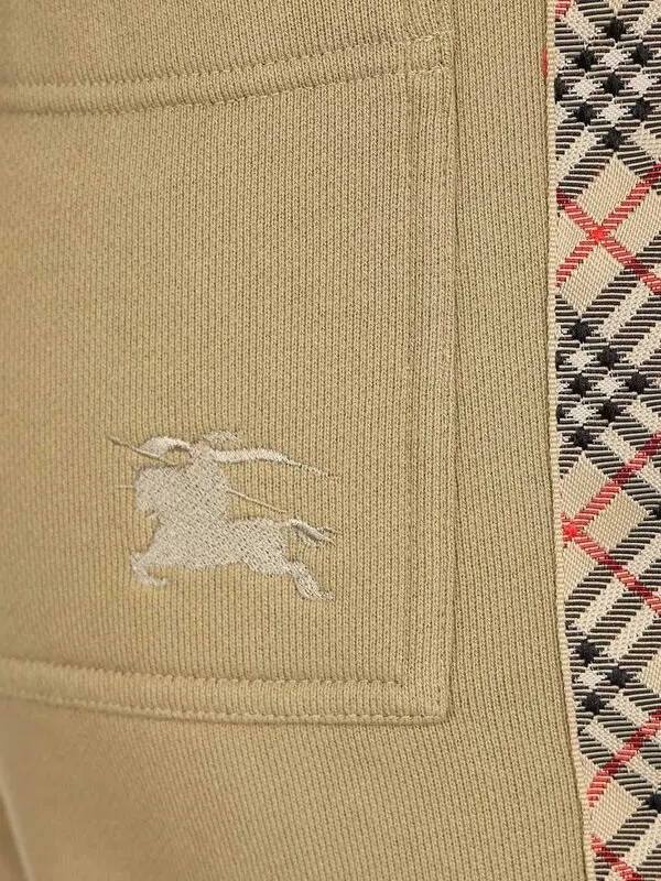 Burberry Cotton Shorts With Check Trim