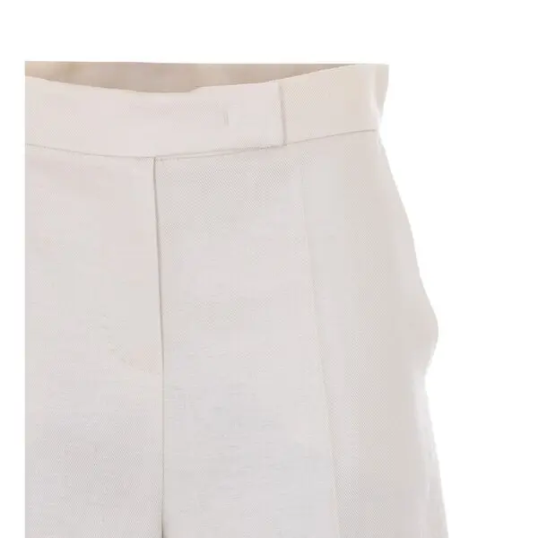 Max Mara Linen Wide Trousers - Cream
