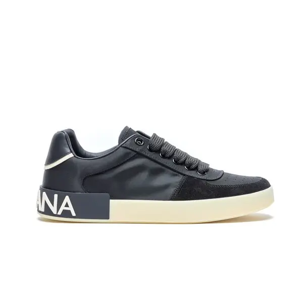 Dolce & Gabbana Portofino Suede And Fabric Sneakers
