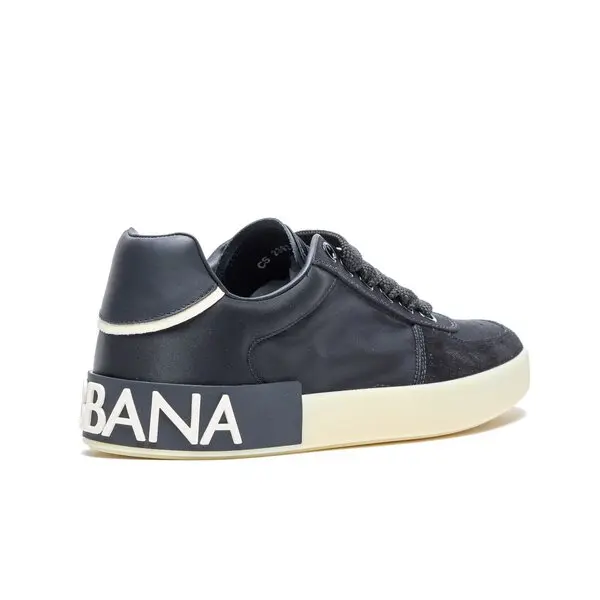Dolce & Gabbana Portofino Suede And Fabric Sneakers