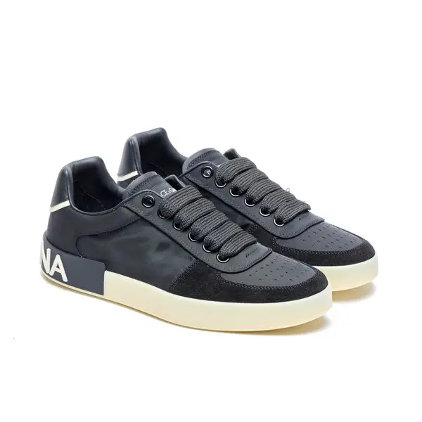Dolce & Gabbana Portofino Suede And Fabric Sneakers