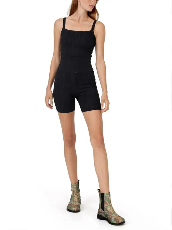 JW Anderson Ribbed Tank With Bow Detail - Black
