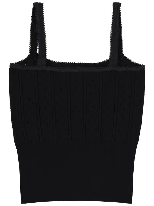 JW Anderson Ribbed Tank With Bow Detail - Black