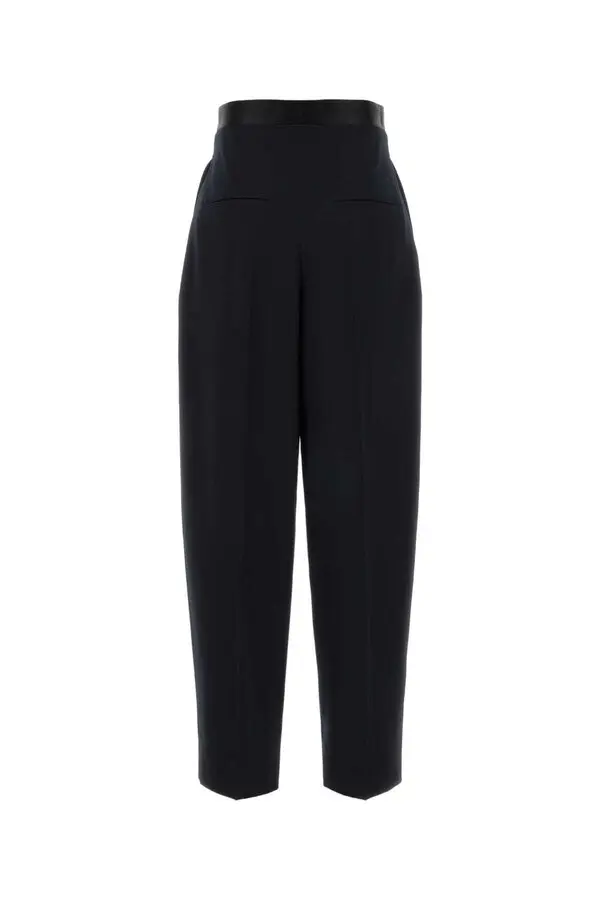 Bottega Veneta Midnight Wool Wide-leg Pant
