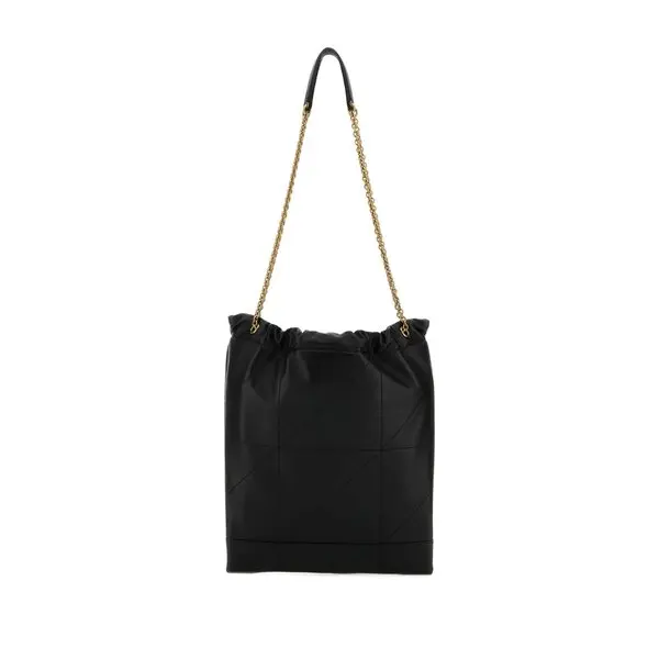 Saint Laurent Lambskin Drawstring Shoulder Bag - Black