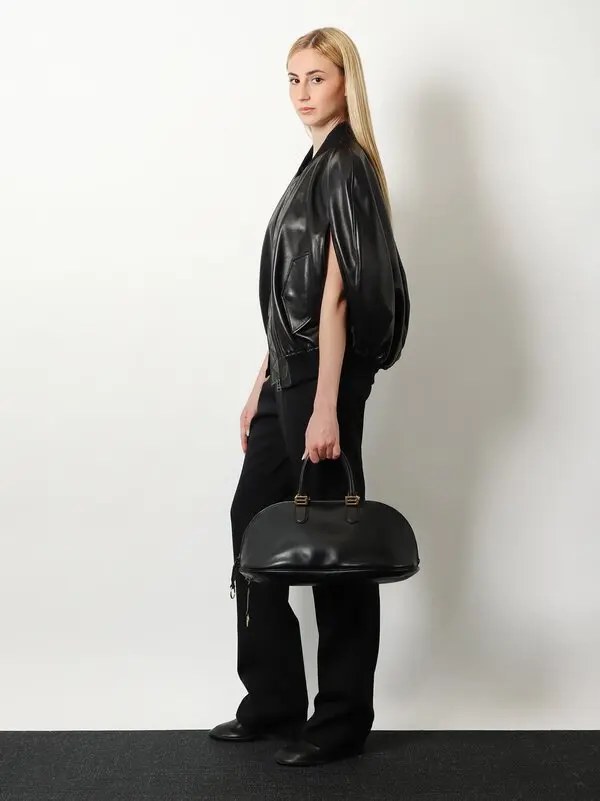 Balenciaga Bolero Bowling Medium Leather Bag