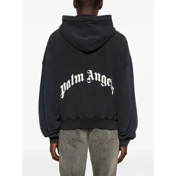 Palm Angels Skeleton Print Zip-up Hoodie
