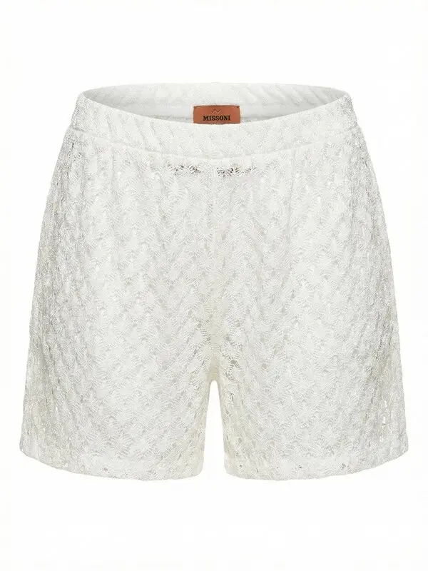 Missoni White Viscose Shorts - Multicolor