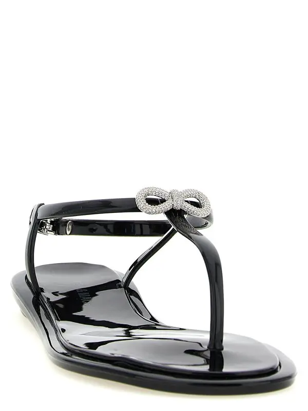 MACH &AMP; MACH Mach & Mach Double Bow Embellished Thong Sandals