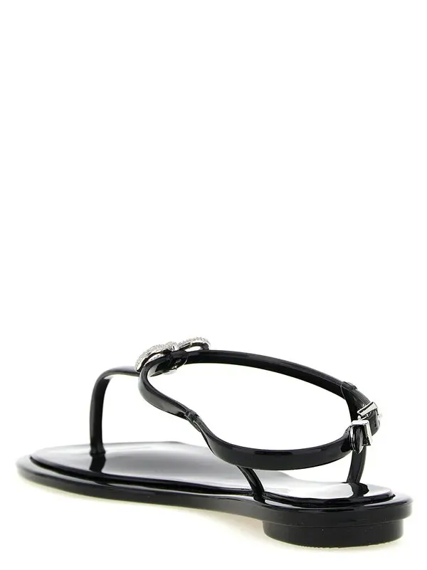 MACH &AMP; MACH Mach & Mach Double Bow Embellished Thong Sandals