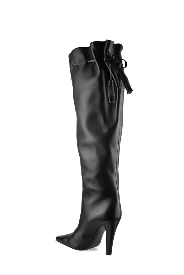 Saint Laurent Gathered Leather Boots