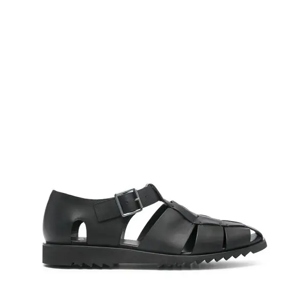 Paraboot Sandals With Side Buckle - Black