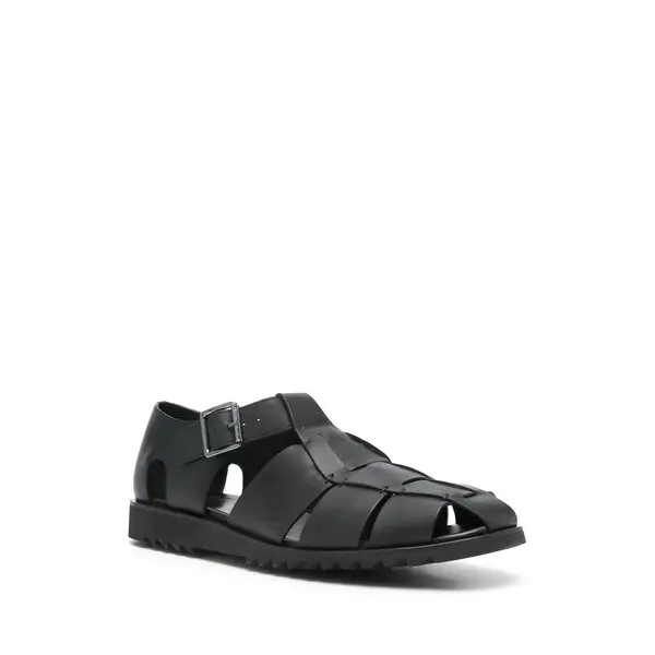 Paraboot Sandals With Side Buckle - Black