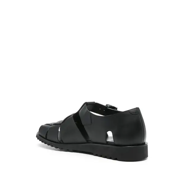 Paraboot Sandals With Side Buckle - Black