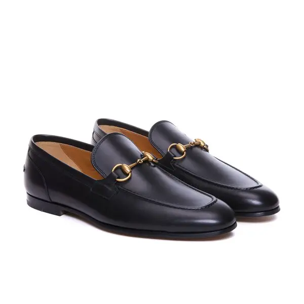 Gucci Jordaan Loafers With Horsebit Detail - Black