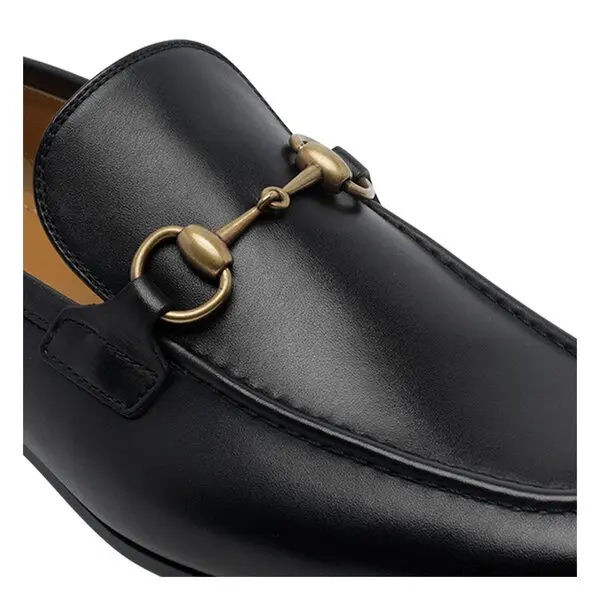 Gucci Jordaan Loafers With Horsebit Detail - Black