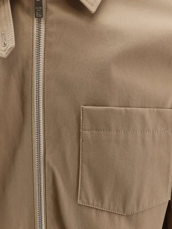 Celine Cotton Jacket With Triomphe Patch