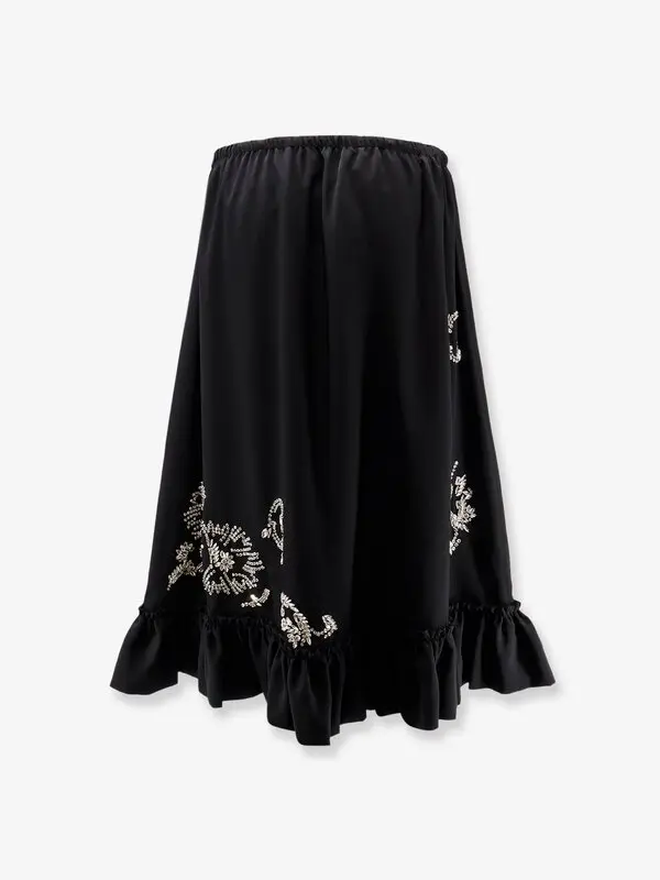 Dries Van Noten Rhinestone Embellished Midi Skirt
