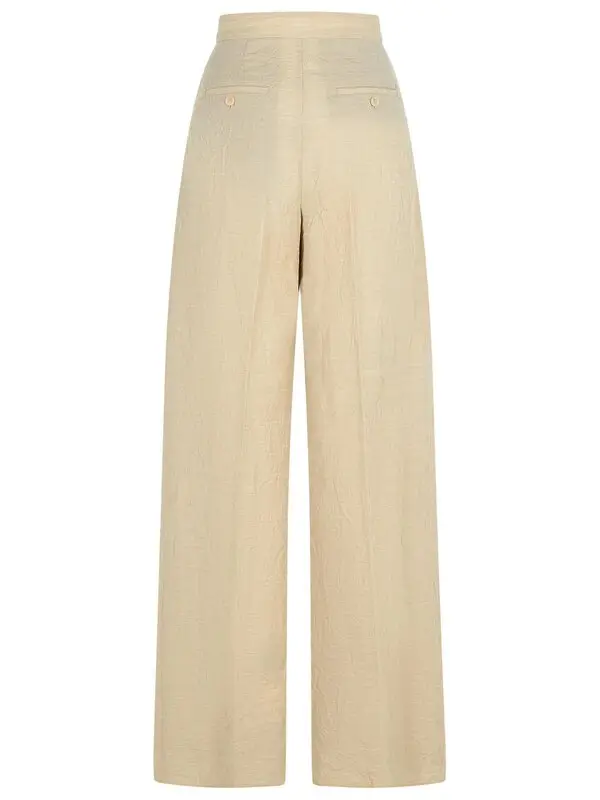 Max Mara Acinoso Fine Wool Pants - Cream