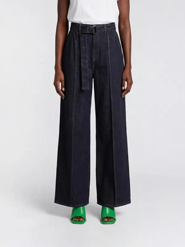 Loewe Wide Leg Jeans With Belted Waist
