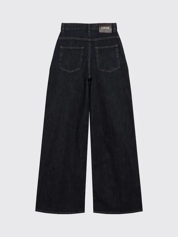 Loewe Wide Leg Jeans With Belted Waist